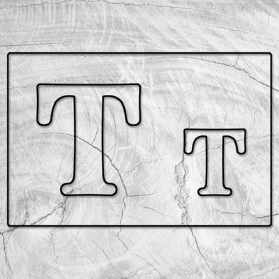 Dual 3" and 5" Letter Acrylic Router Template - Alphabet Inlay Templat ...