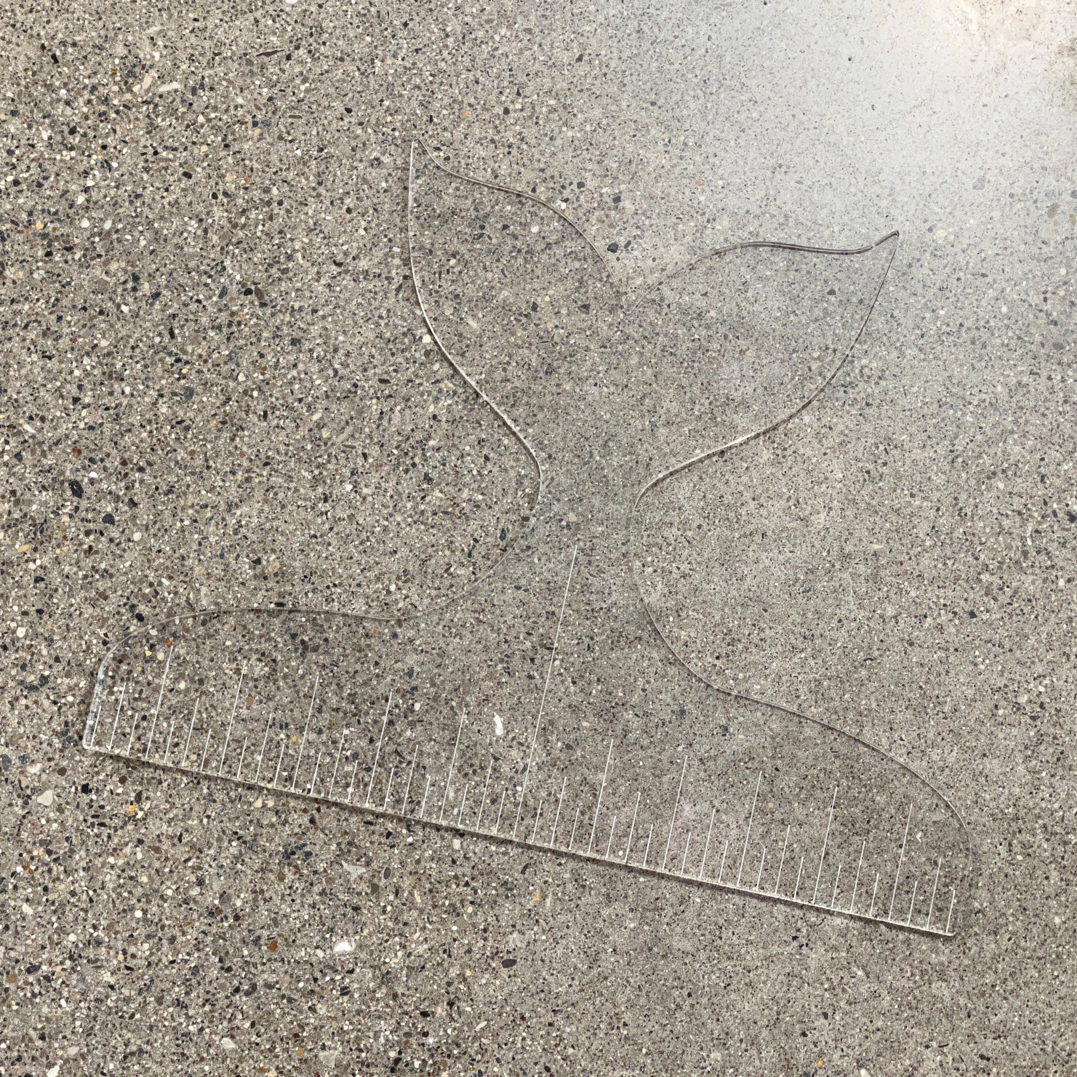 Mermaid Tail Handle Acrylic Router Template — Crafted Elements