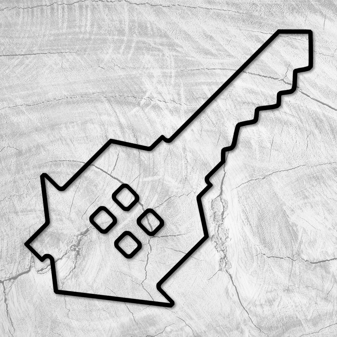 11x5.0" Key Rack 3 Acrylic Router Template — Crafted Elements