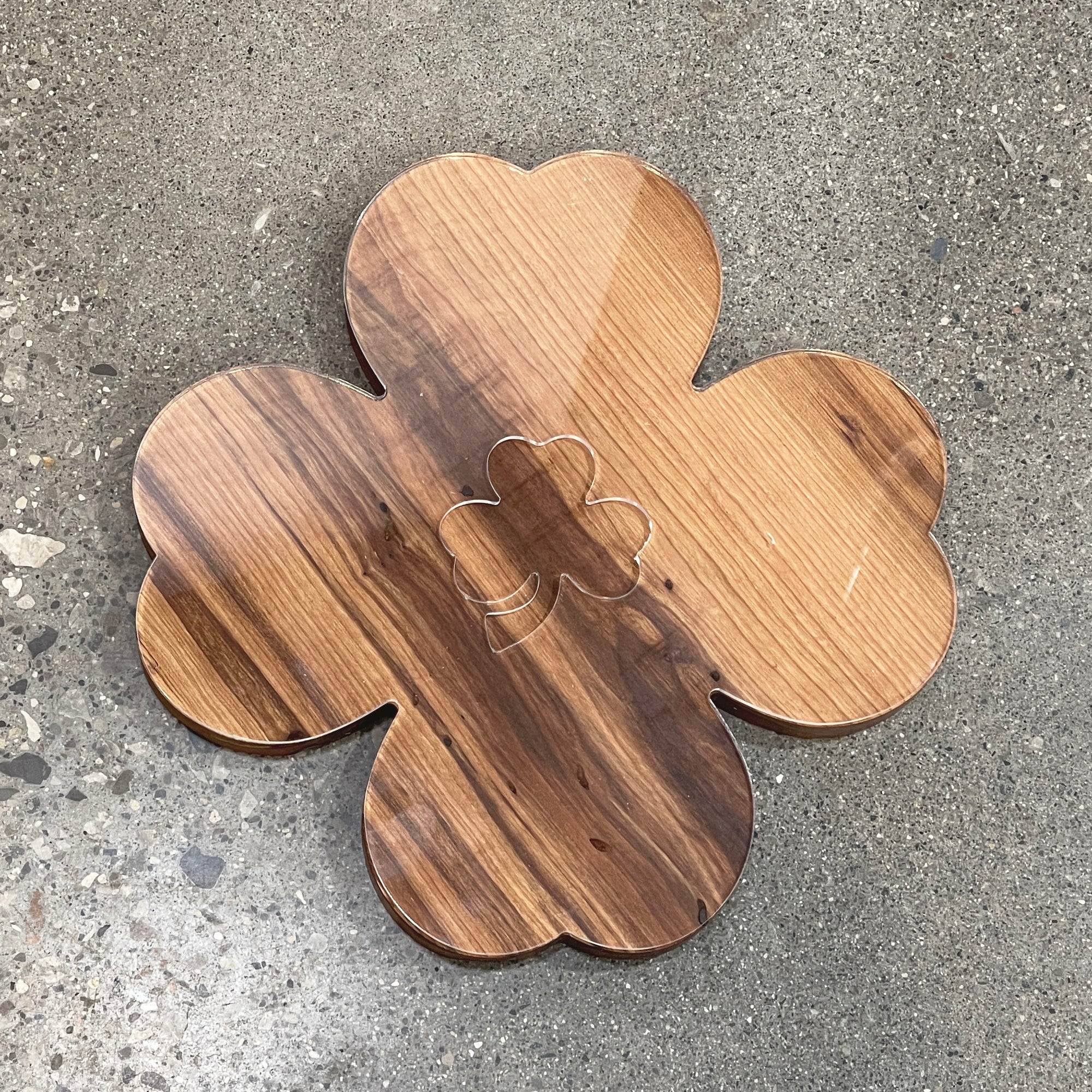 12.0x12.0" 4 Leaf Clover Shamrock + Inlay Acrylic Router Template ...