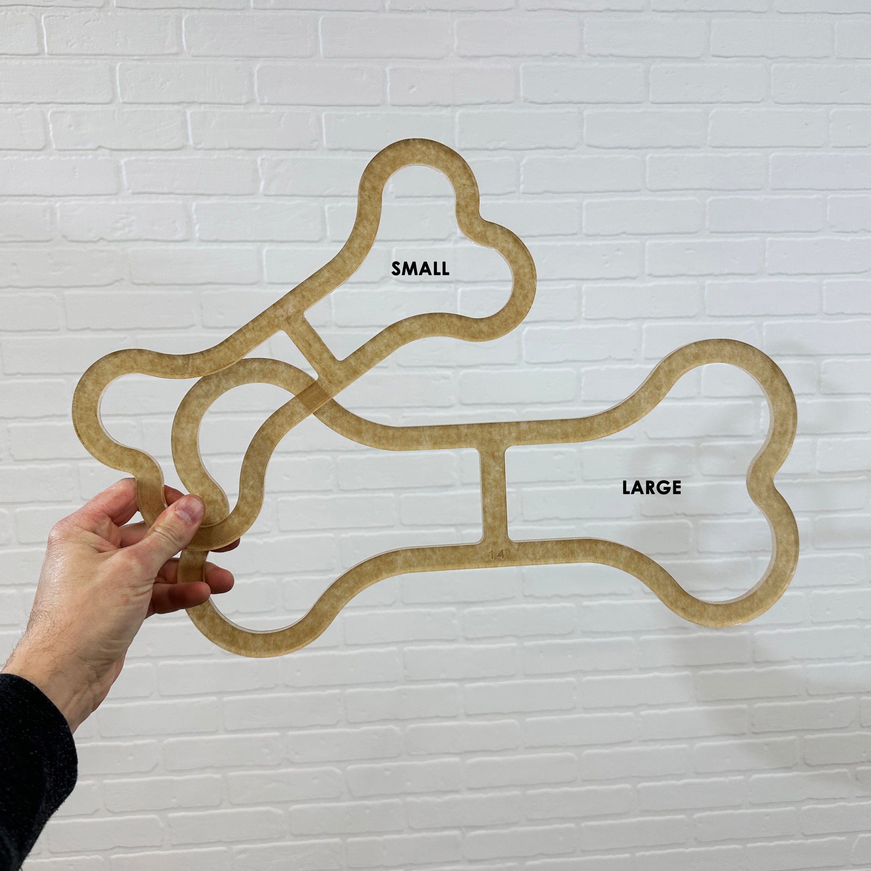 Two Pocket Dog Bone Tray Acrylic Router Template — Crafted Elements