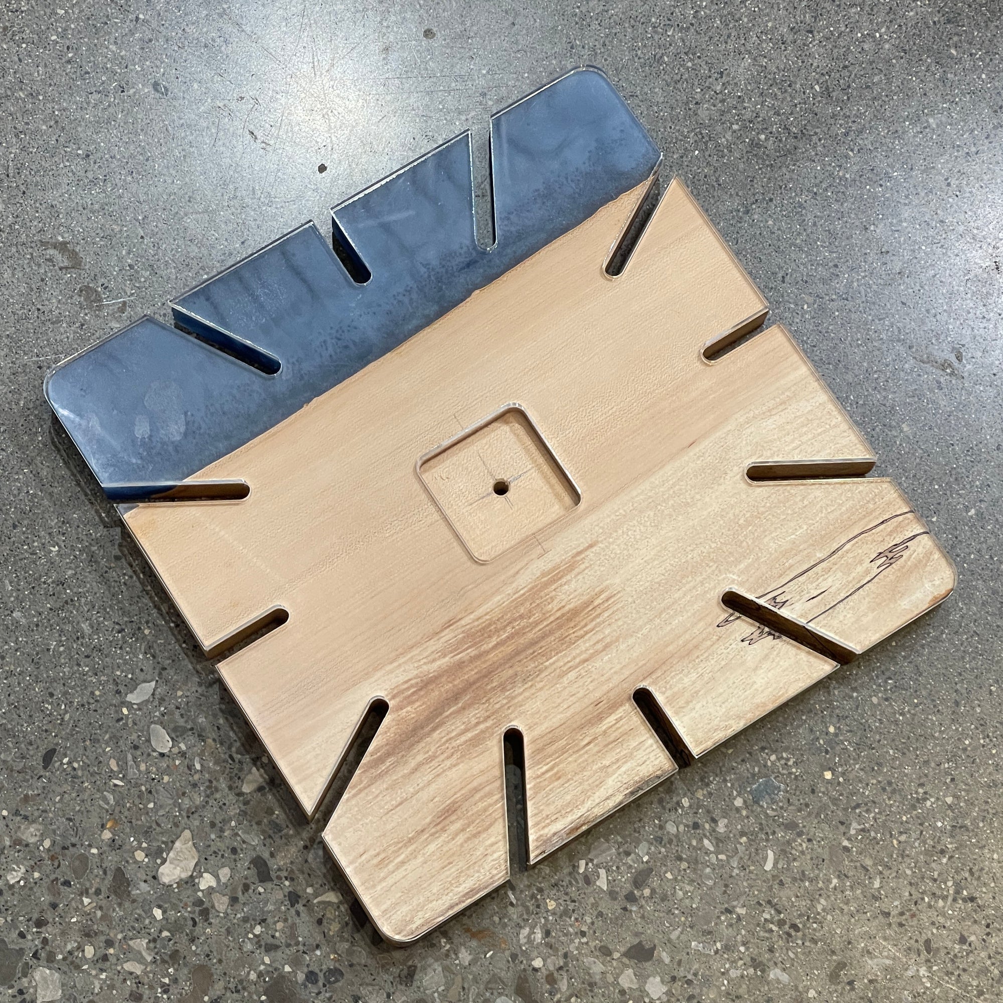 12" Square Clock Style 1 Acrylic Router Template – Crafted Elements