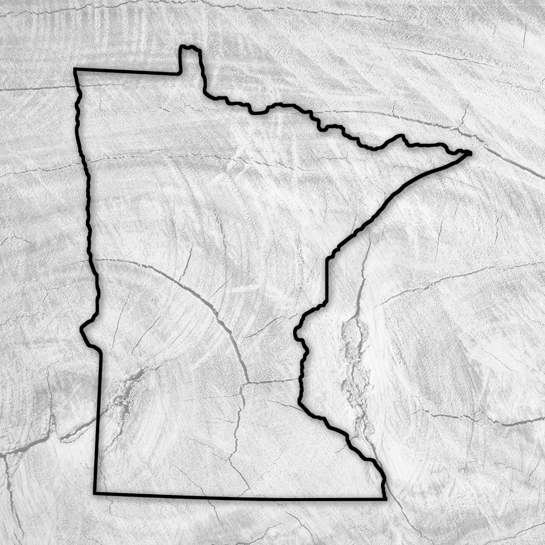 13.75x12.0" State Of Minnesota Acrylic Router Template — Crafted Elements