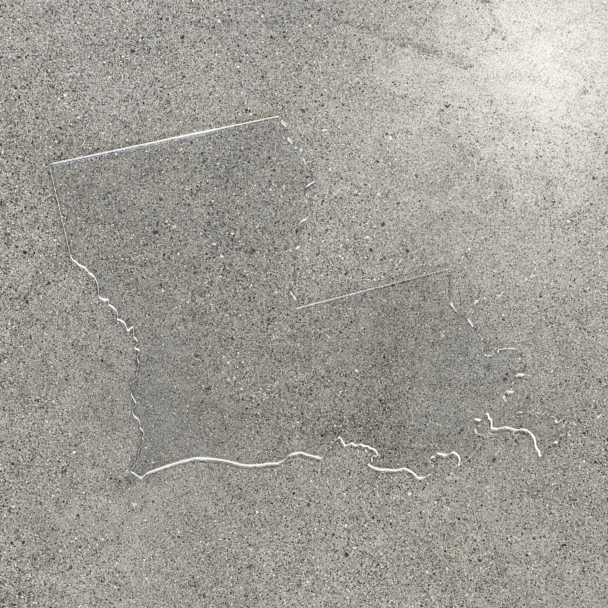 14.0x12.75" State Of Louisiana Acrylic Router Template – Crafted Elements