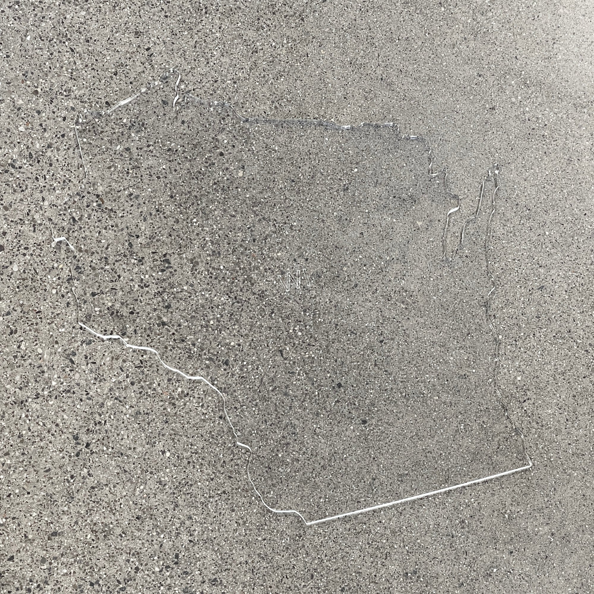 14.0x13.0" State Of Wisconsin Acrylic Router Template – Crafted Elements