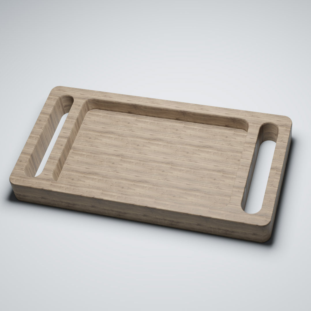 14.0x7.0" Single Pocket Tray 12 With Handles Acrylic Router Template ...