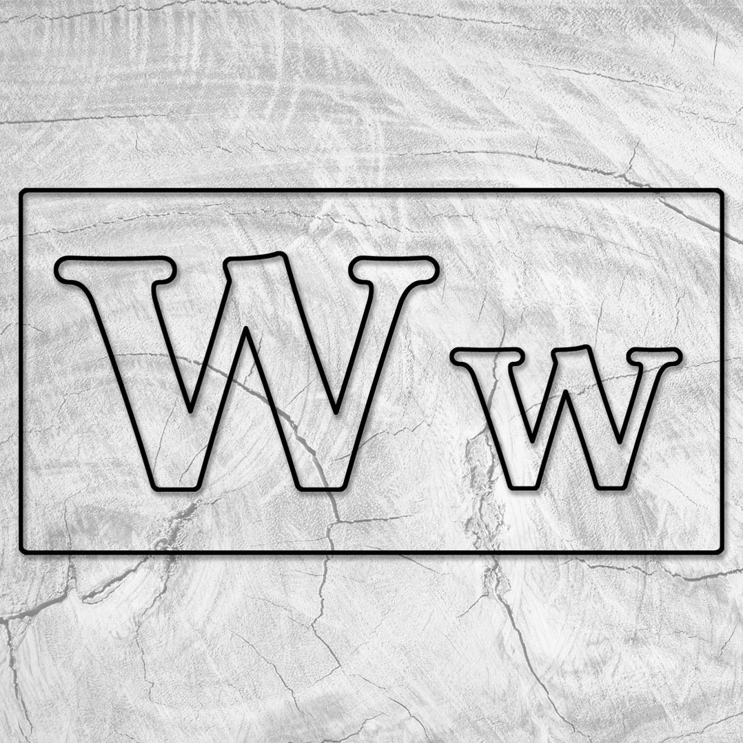 Dual 3" and 5" Letter Acrylic Router Template - Alphabet Inlay Templat ...