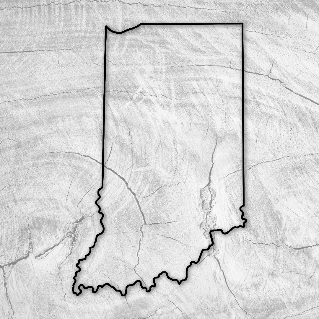 15.75x10.0" State Of Indiana Acrylic Router Template — Crafted Elements