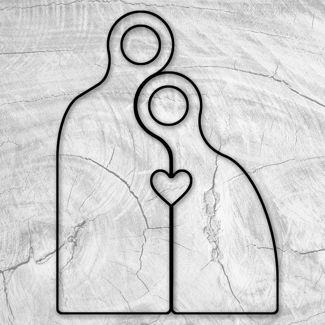 15.75x11.5" Small Romeo & Juliet With Heart Set Acrylic Router Templat ...