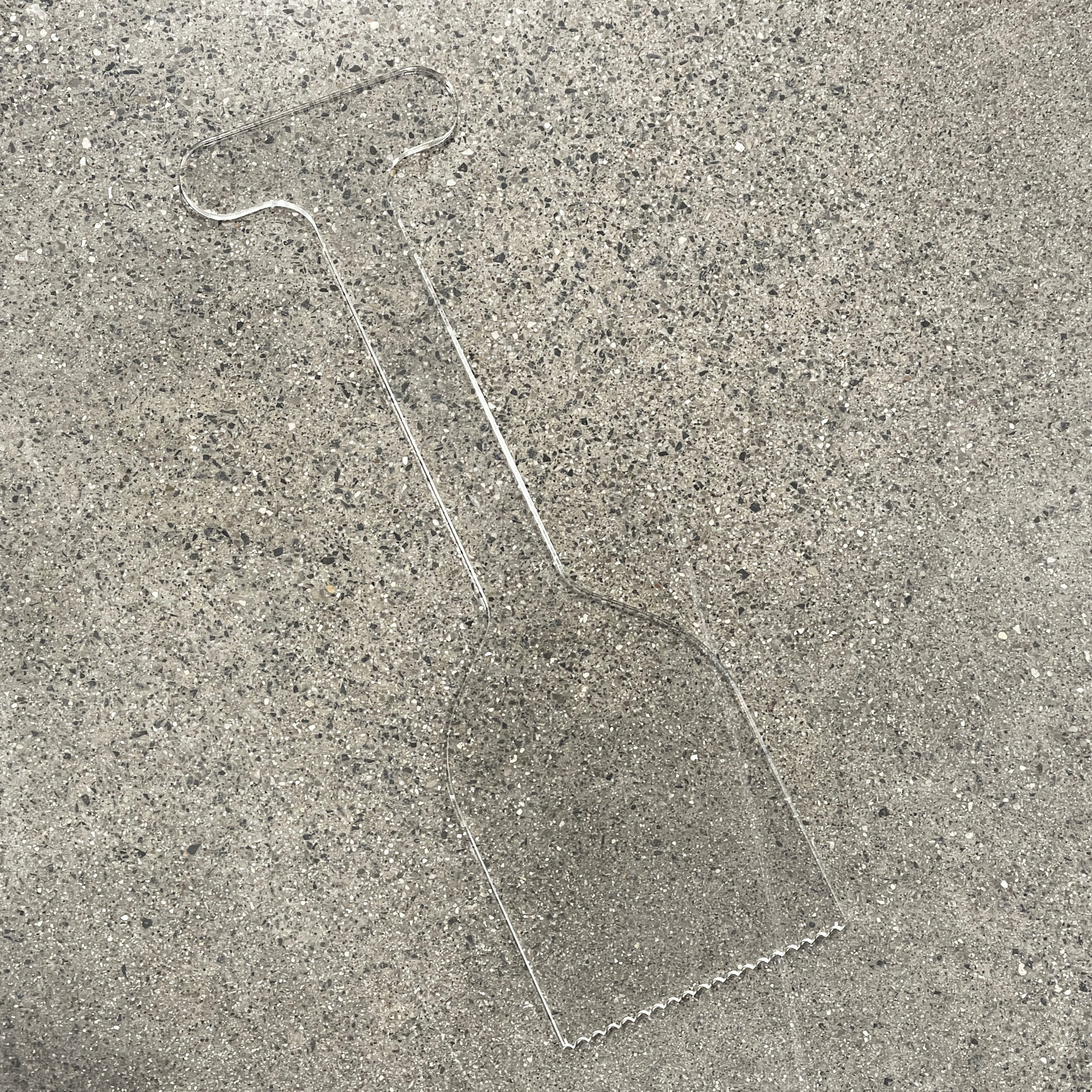 15.7x4.75" BBQ Grill Scraper Acrylic Router Template — Crafted Elements