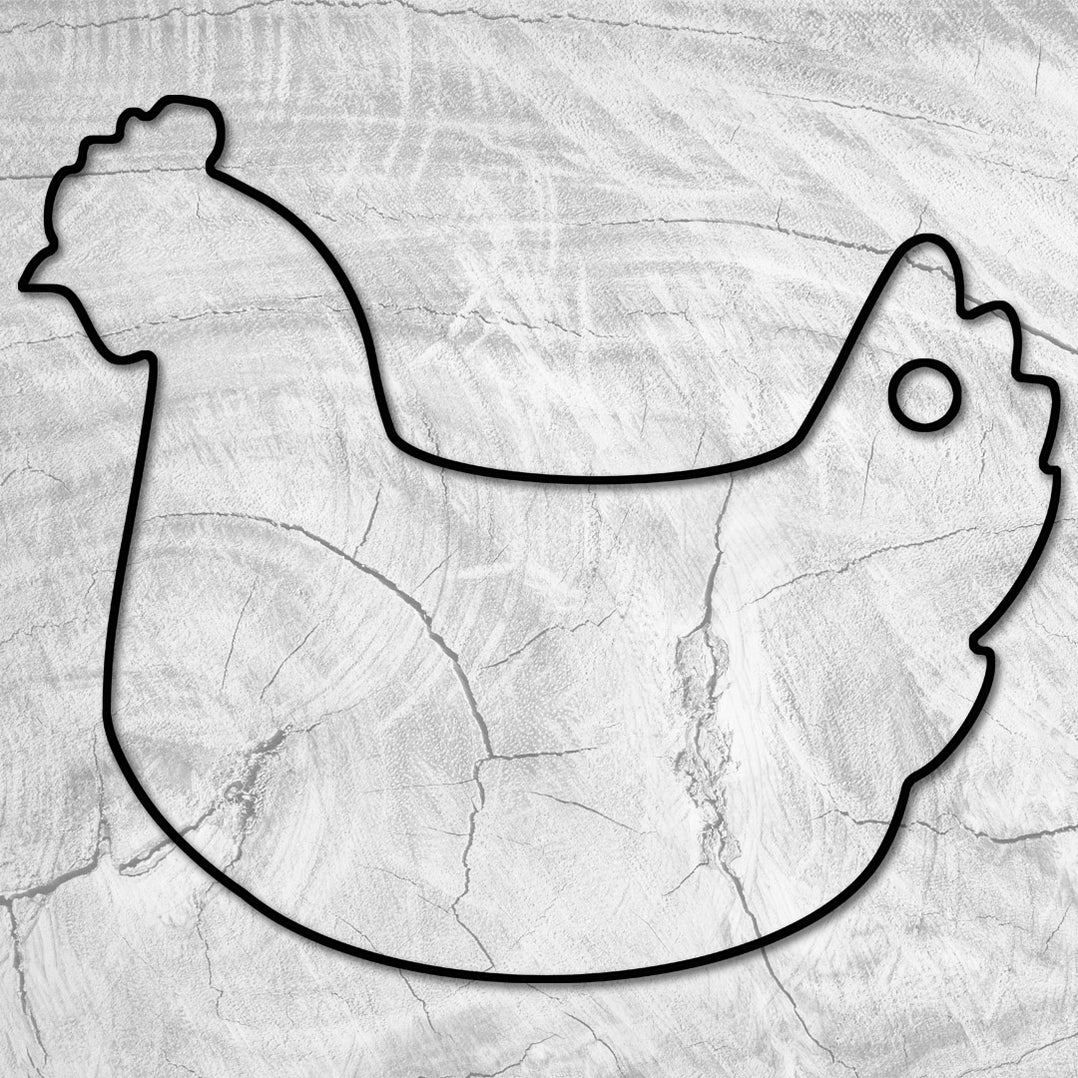 15.9x13.5" Chicken Shaped Serving Board Acrylic Router Template ...
