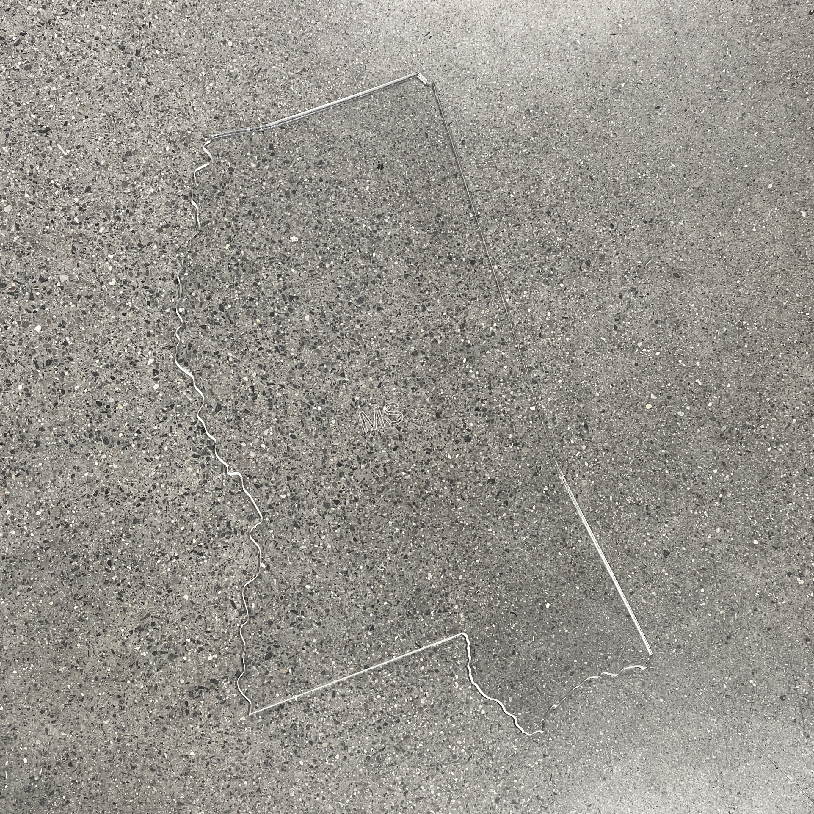 16.0x9.3" State Of Mississippi Acrylic Router Template — Crafted Elements