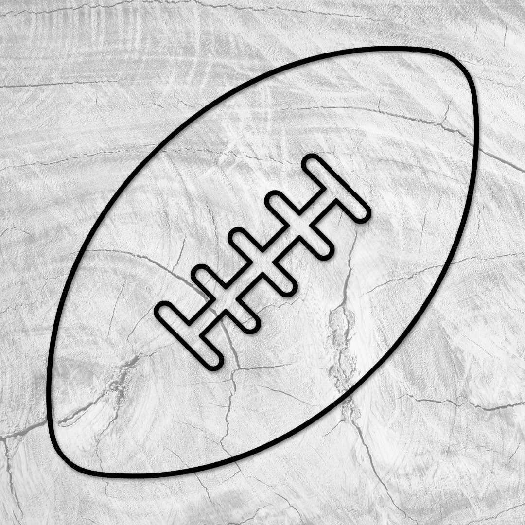 16.25x9" Football With Lace Inlay Acrylic Router Template – Crafted ...