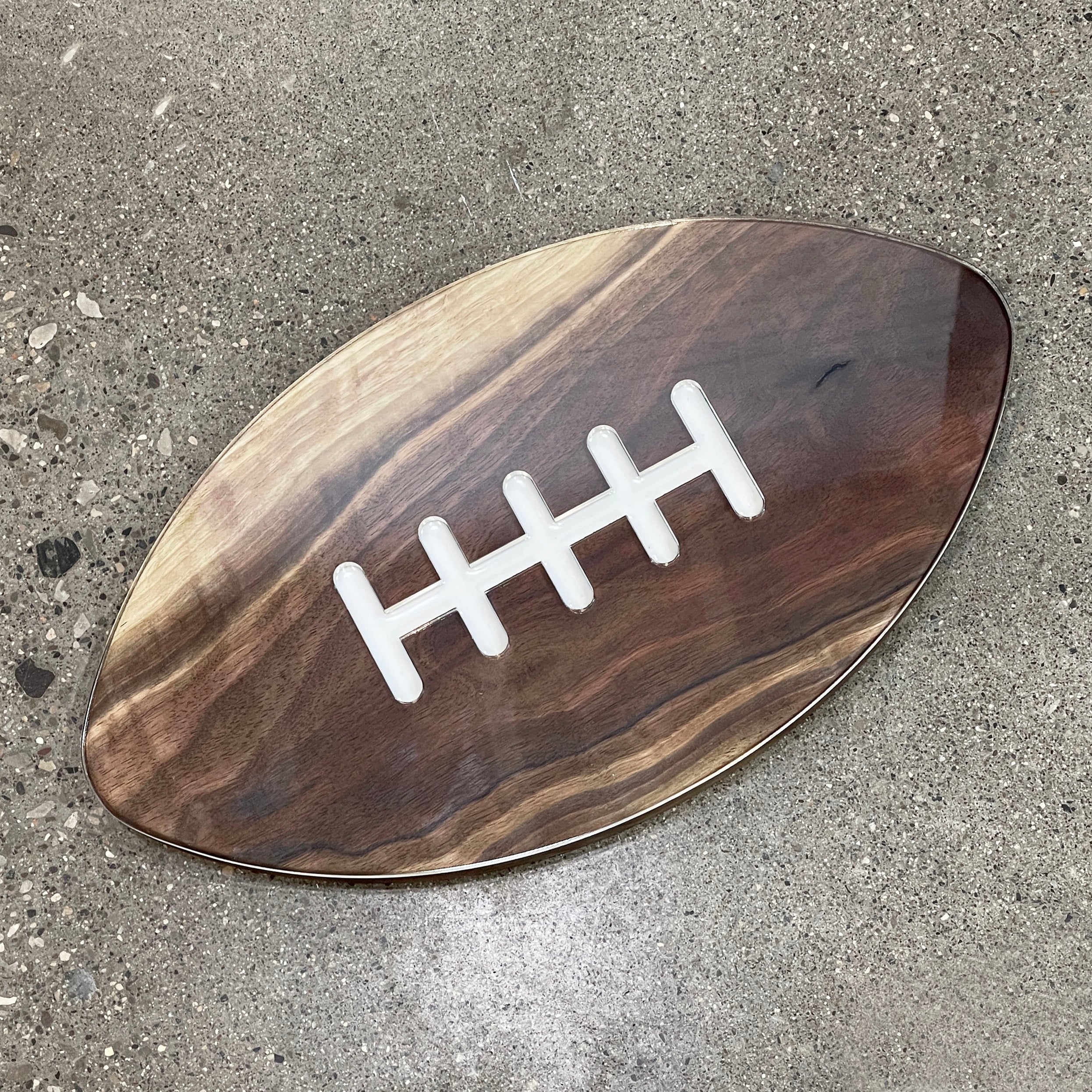 16.25x9" Football With Lace Inlay Acrylic Router Template — Crafted ...