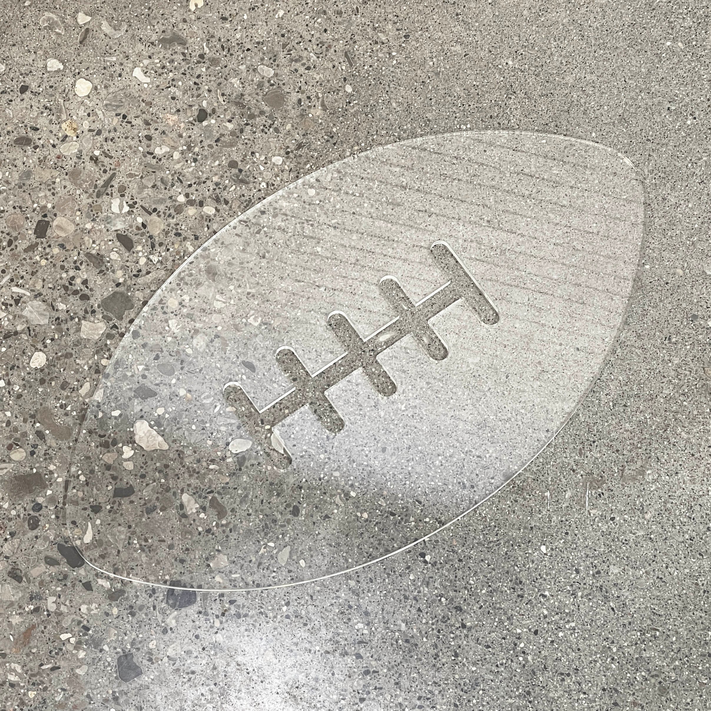 16.25x9" Football With Lace Inlay Acrylic Router Template — Crafted ...