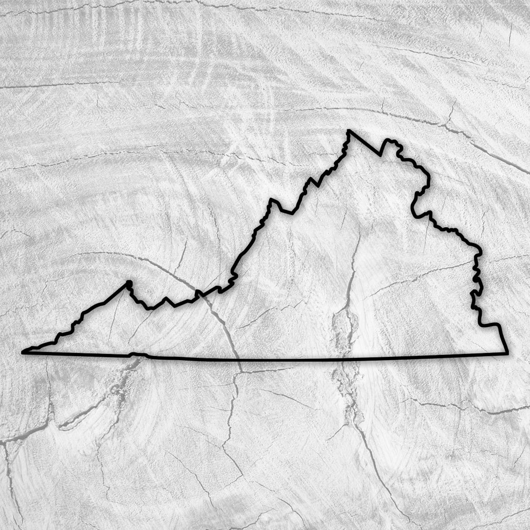 18.0x8.5" State Of Virginia Acrylic Router Template – Crafted Elements