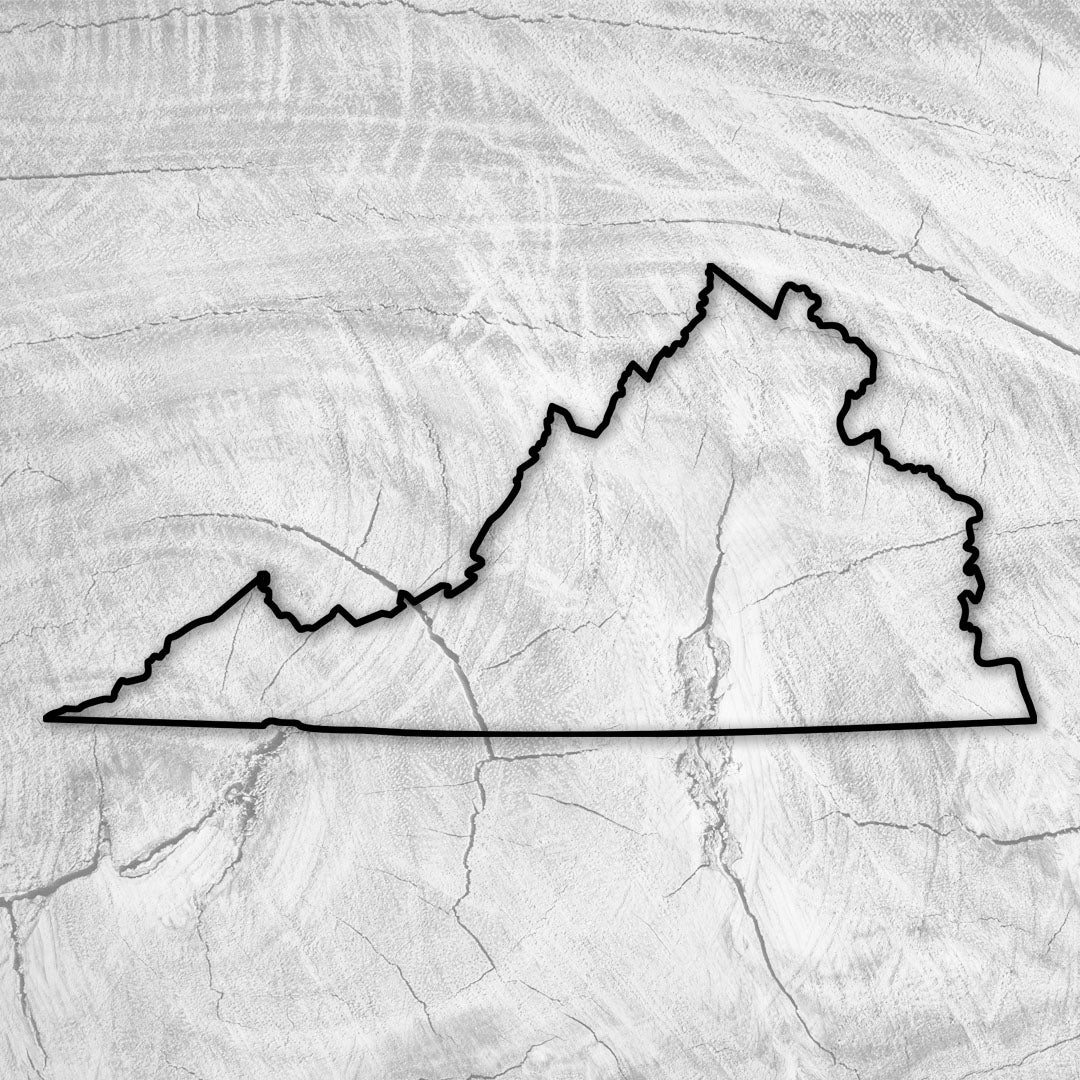 18.0x8.5" State Of Virginia Acrylic Router Template — Crafted Elements