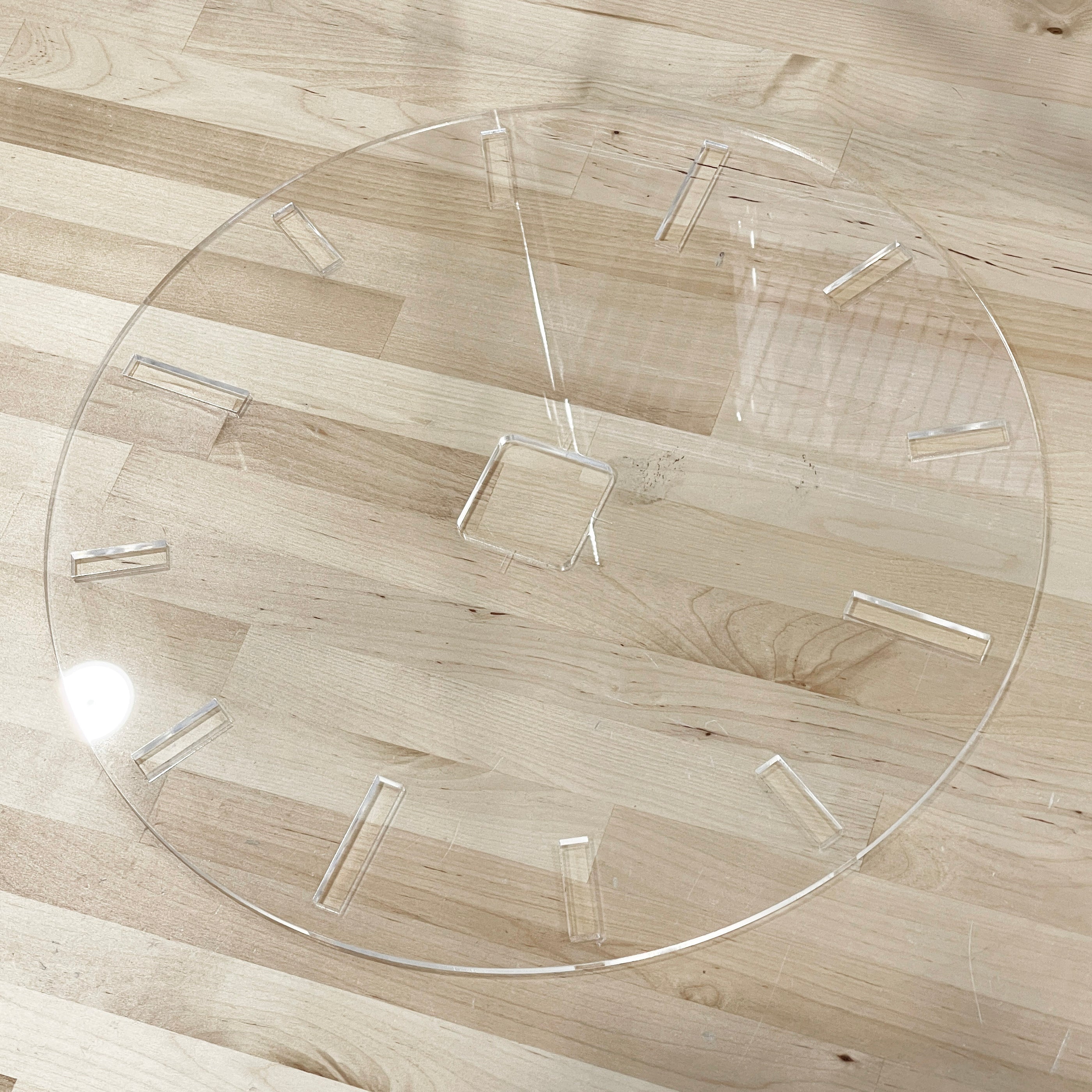 18" Circle + Clock Dials Style 2 Acrylic Router Template — Crafted Elements
