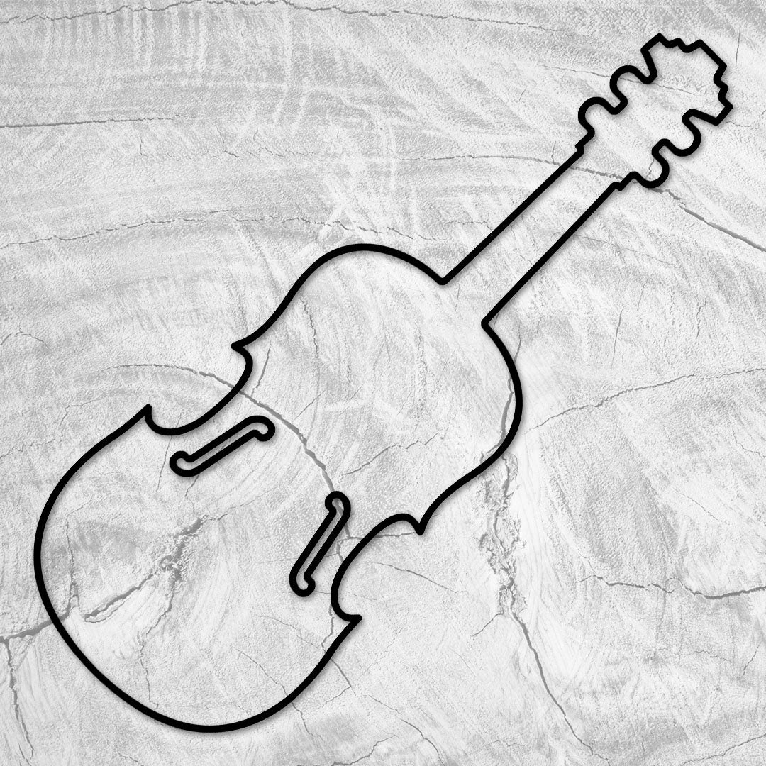 23.0x8.3" Fiddle - Violin Serving Board Acrylic Router Template ...