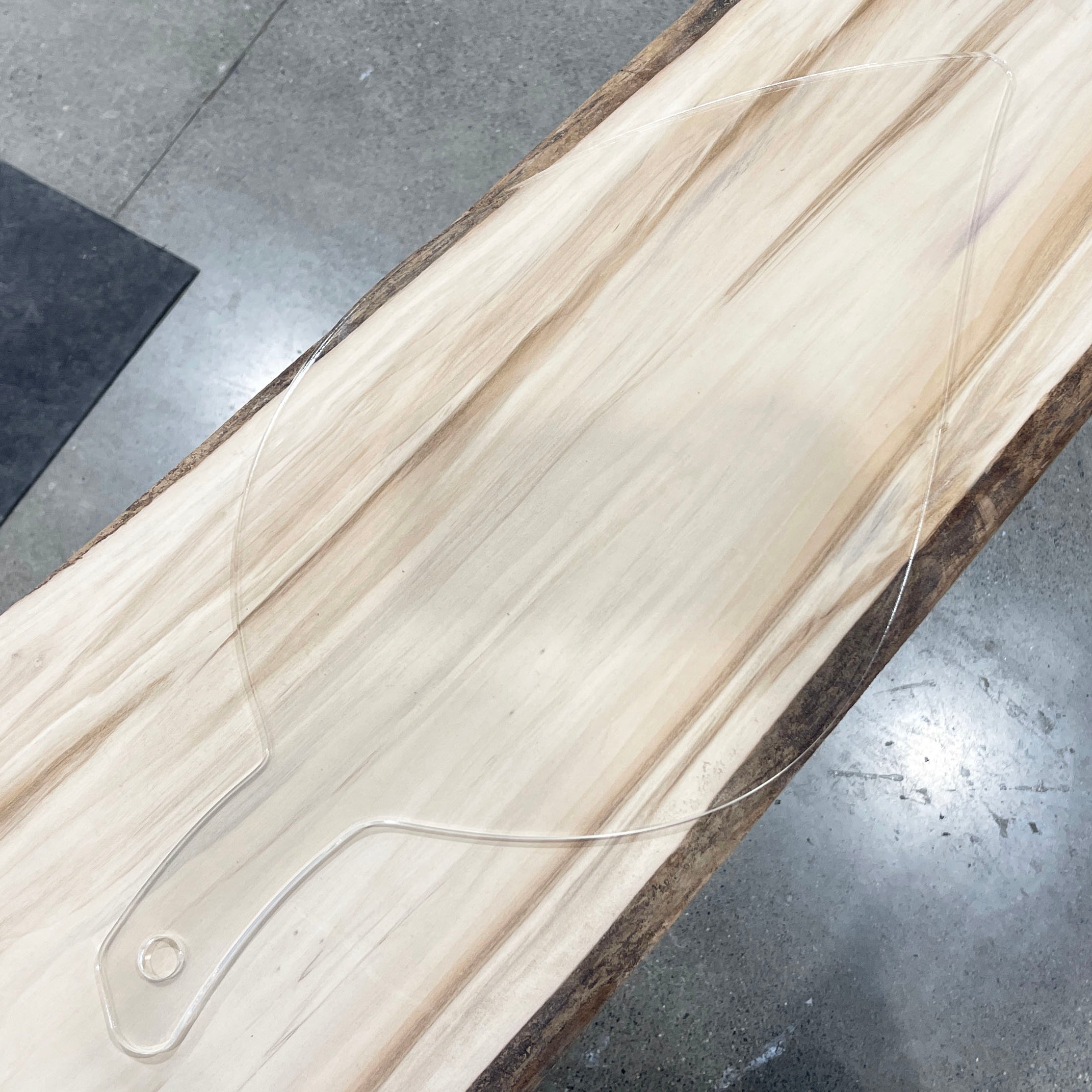 23.5x11" Leaf Serving Board Acrylic Router Template — Crafted Elements