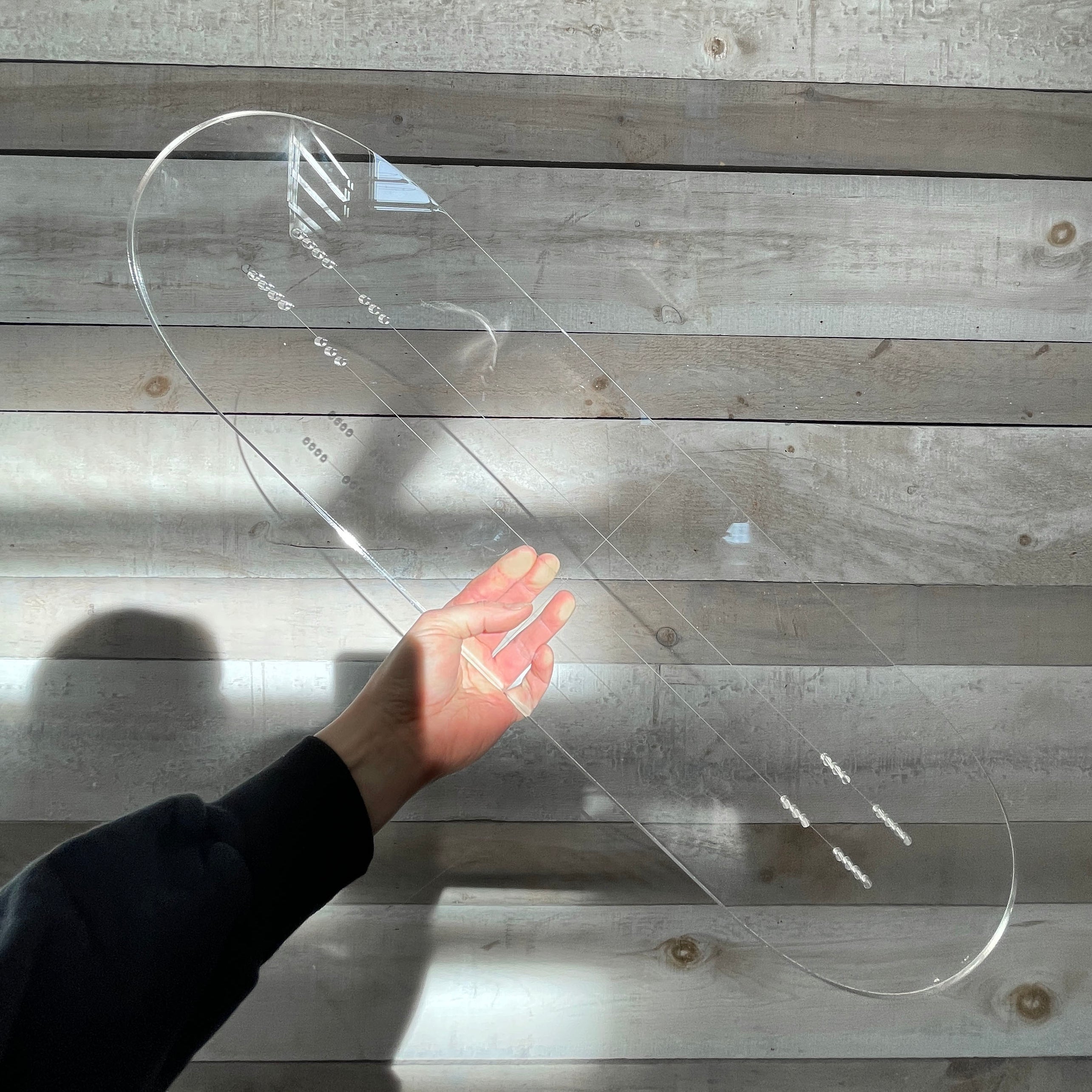 31.75x8.125" Popsicle Skateboard Acrylic Router Template — Crafted Elements