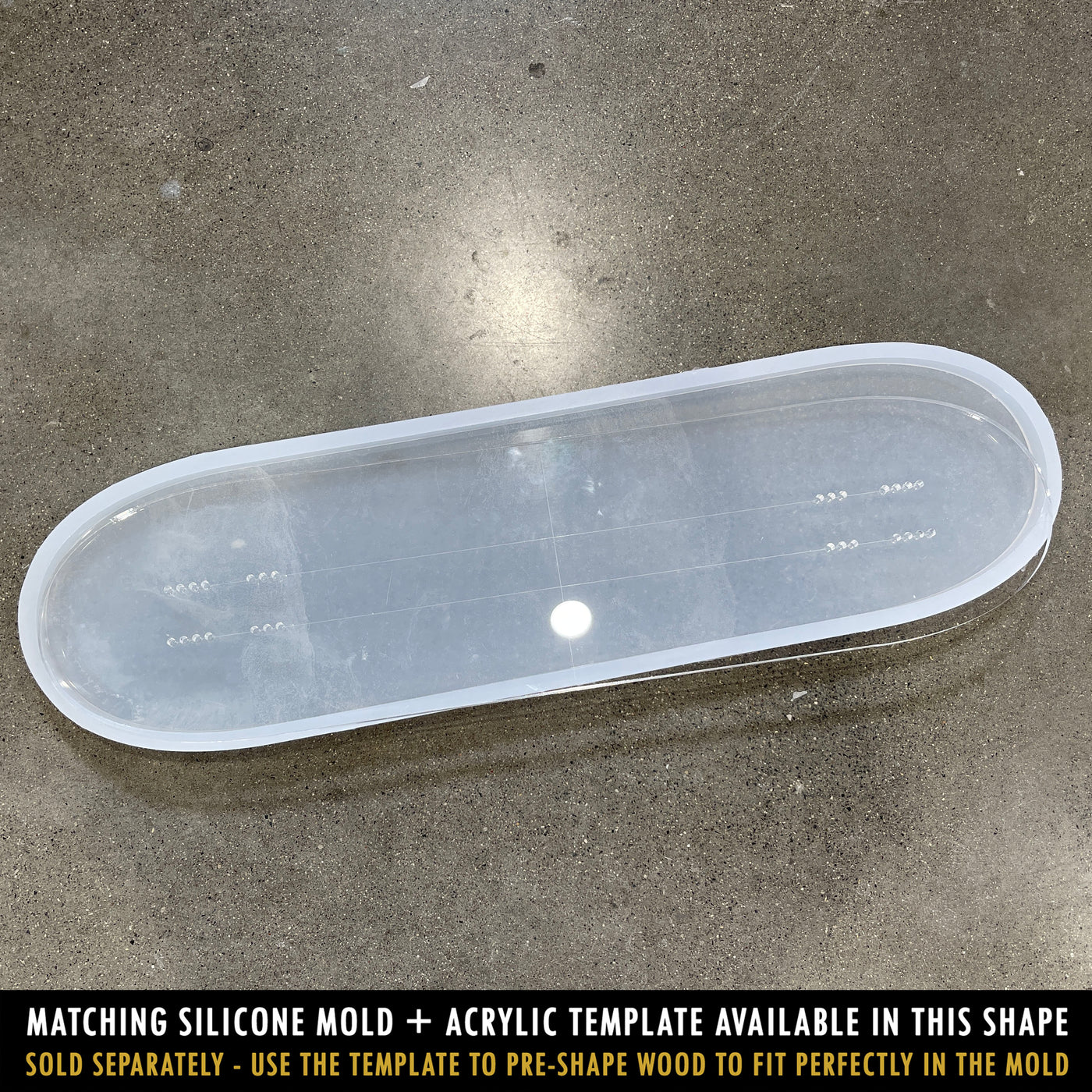 31.75x8.125" Popsicle Skateboard Acrylic Router Template — Crafted Elements