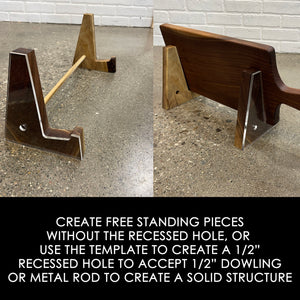 7.4x6.5 Cutting Board Stand Acrylic Router Template - Style 1 – Crafted ...