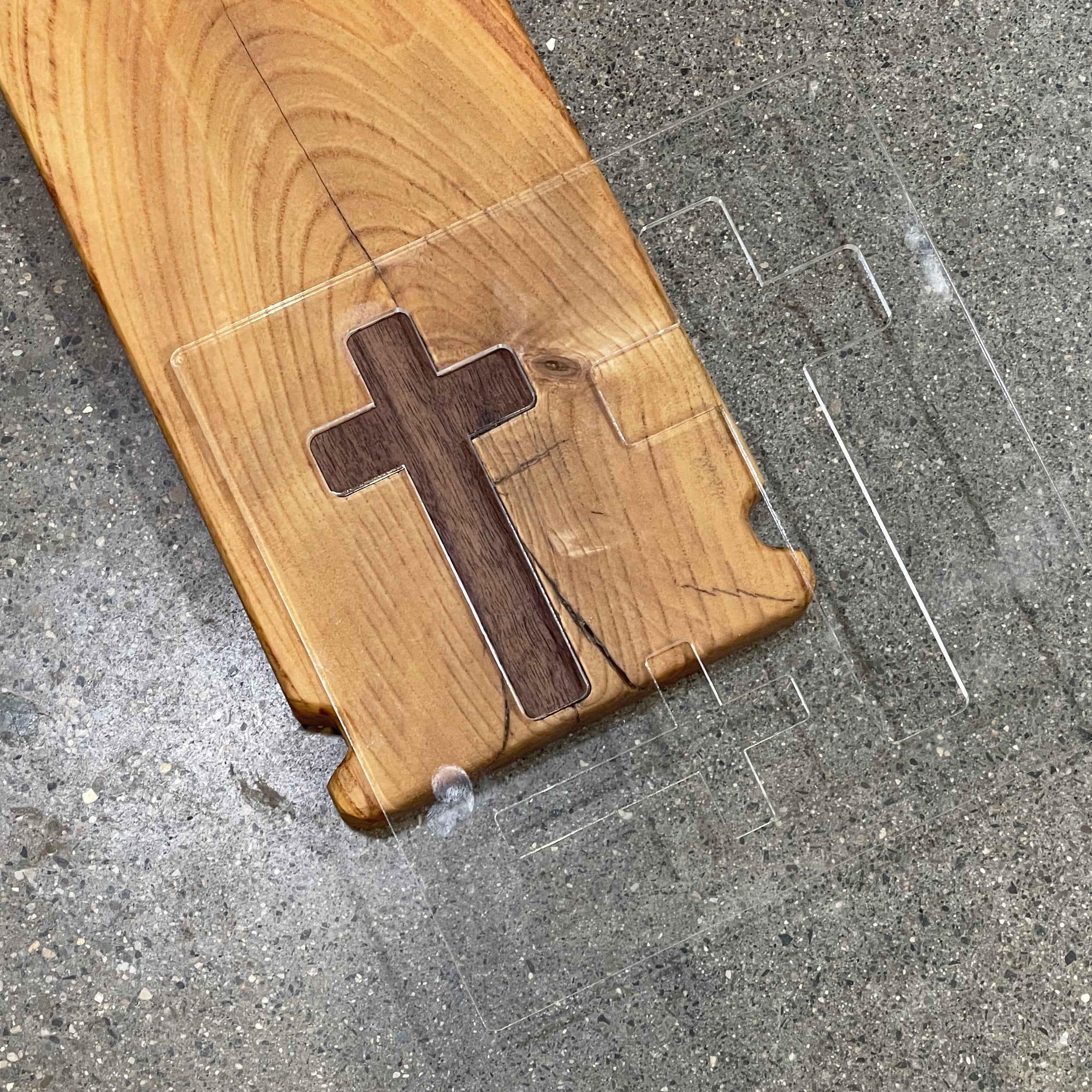 Cross Inlay Acrylic Router Template - 3 Cross Sizes — Crafted Elements