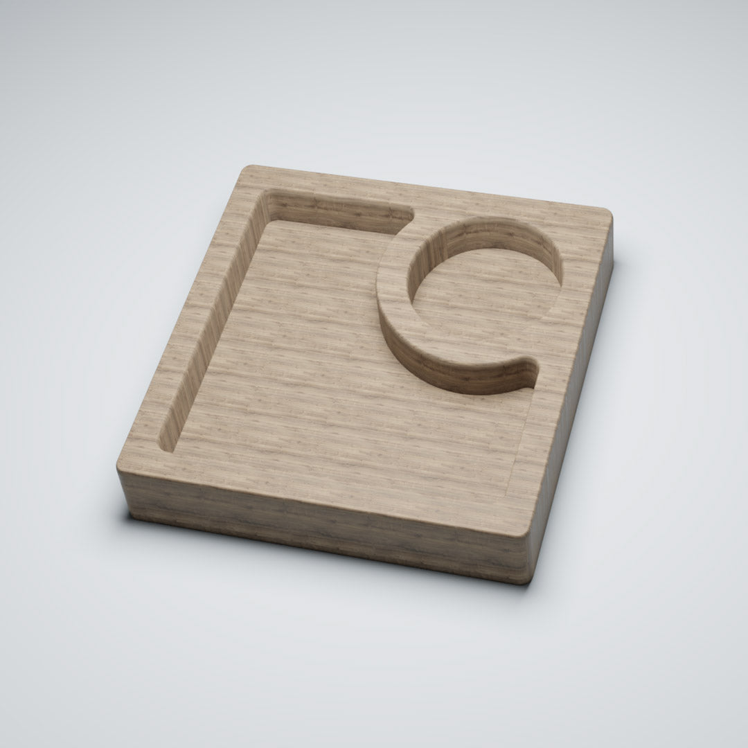 7.75x7.75" Two Pocket Tray 06 Acrylic Router Template – Crafted Elements