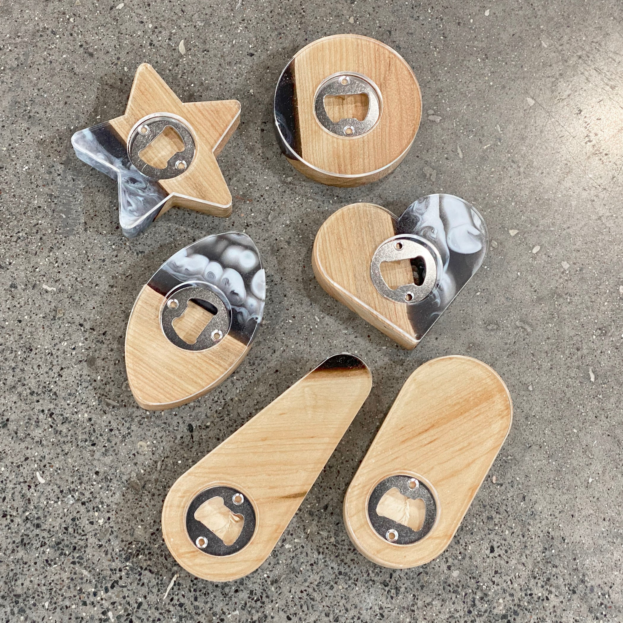 Bottle Opener Template Set 1 - 6 Bottle Opener Acrylic Router Template ...